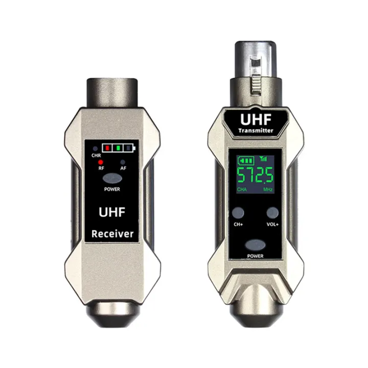 Wired to Wireless UHF Microphone Converter Receiver Transmitter System ...