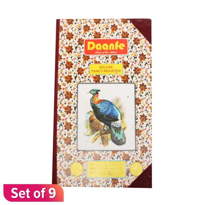 Dannfe Deluxe Fancy No.4 Register Book Set Of 9 | Daraz.com.np