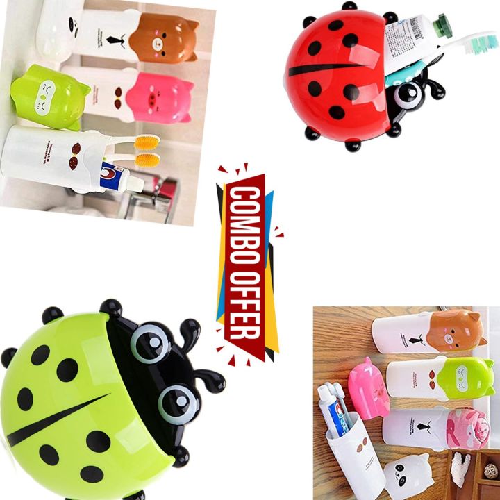 Combo Offer Of Portable Cartoon Animal Toothbrush Holder Box Plastic ...