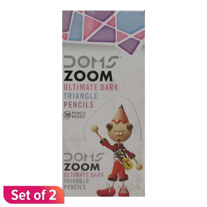 Doms Zoom Ultimate Dark Triangle Pencils (10 Pencil Boxes)(Set of 2 ...