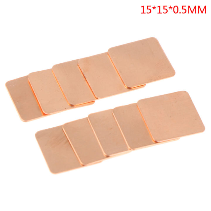 10pcs Thermal Pads 15x15mm Copper GPU Thermal Pads Copper Shim Heatsink ...