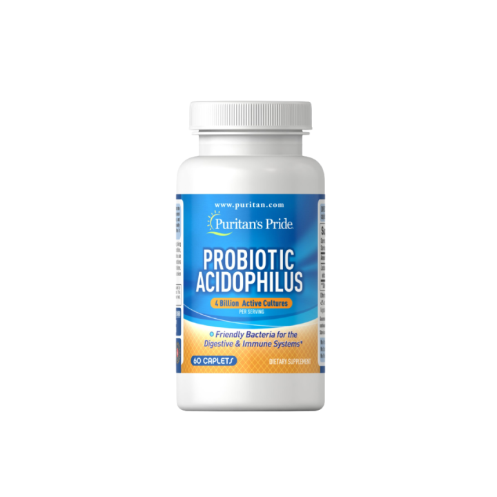 Puritan's Pride Probiotic Acidophilus - 60 caplets | Daraz.com.np
