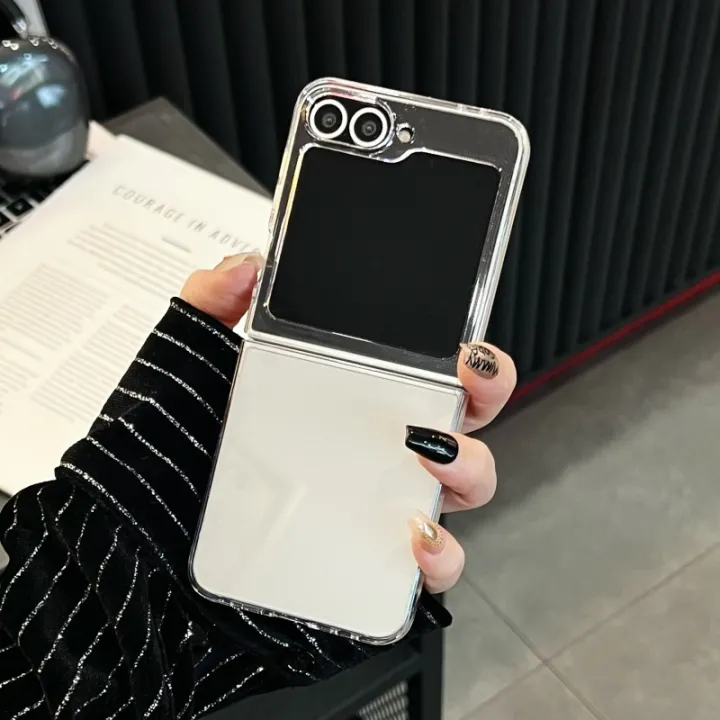 HODON Luxury Matte Clear PC Phone Case For Samsung Galaxy Z Flip 3 4 5 ...
