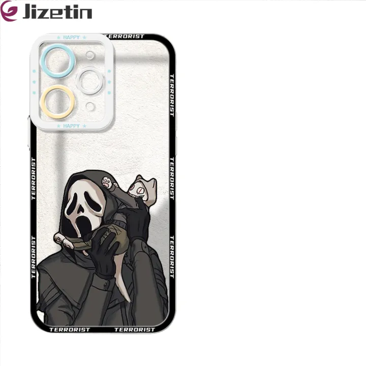 Jizetin for Redmi 12 Back Cover Transparent Ghostface Scream Soft Phone ...