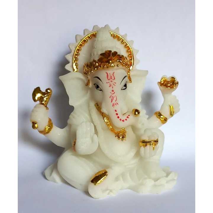Lord Ganesh Small Size Murti, White Marble Sculpture & Statue | Daraz ...