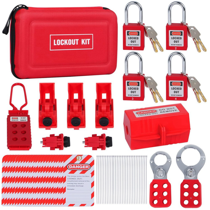 Lockout Tagout Kit Clamps and Universal Multi-Pole Circuit Breaker ...