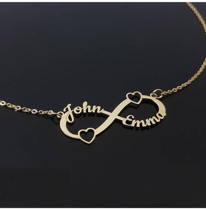 Panchadhatu Double Couple Love Infinity Design Name Locket | Daraz.com.np