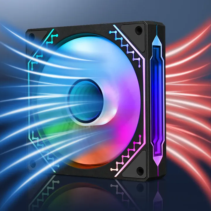 12cm ARGB Computer Case Mute Fans PC Tower Silent Air Cooler PWM 4Pin ...