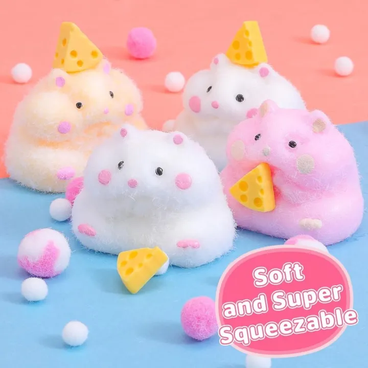 New Slow-Rising Squishy Hamster Toys Mochi Texture Handmade Hamster ...