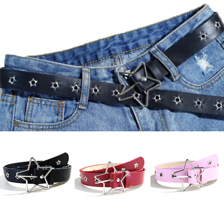 Creative Star Eye Rivet Belt Goth Style Pin Buckle Man/woman Fashion ...
