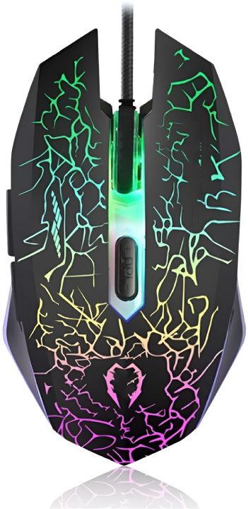 Gaming Mouse Crack Breathing light Emitting Colorful Gaming Computer ...