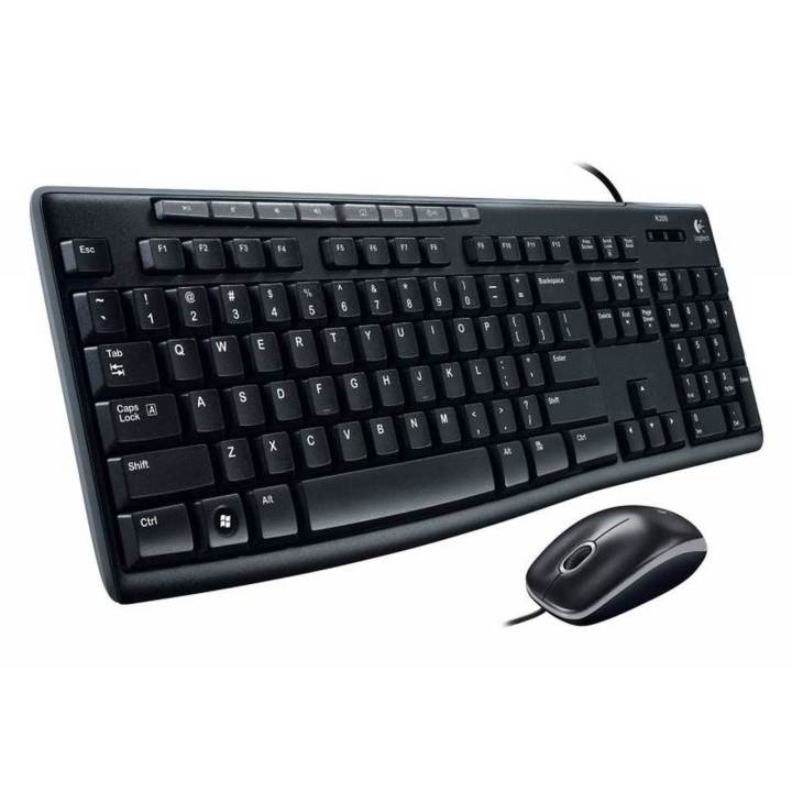 Logitech Media Combo Mk200 Full Size Keyboard And High Definition Optical Mouse Np