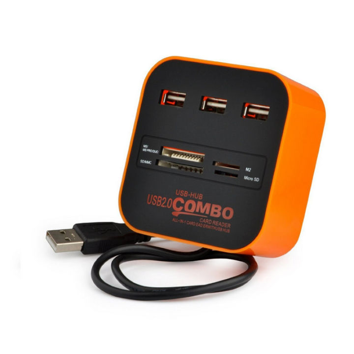 New Usb Hub 2.0 480Mbps Usb Combo Card Reader All In One Multi Usb Sp ...