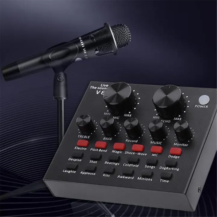 V8 Portable Audio Mixer Interface for Live Streaming and Recording, 112 ...