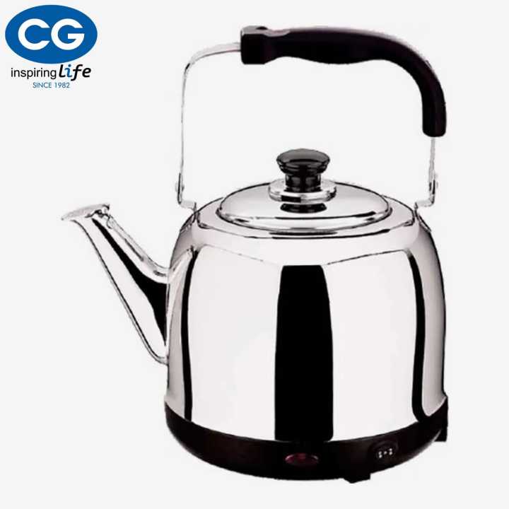 Electromax Electric Jug Stainless Steel Kettle Auto Off Cordless 6 LTR ...