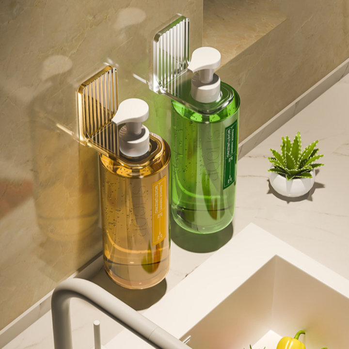 Cleaning Detergent Rack Wall Mounted Bottle Rack Adjustable Stainless ...