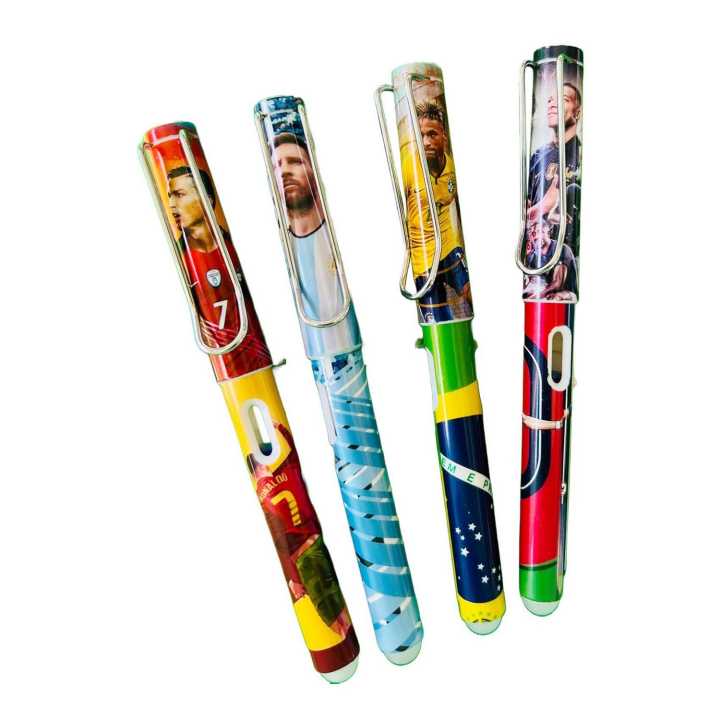 Football Player Printed Erasable Bullet Pen For Messi, Roalndo, Neyam ...