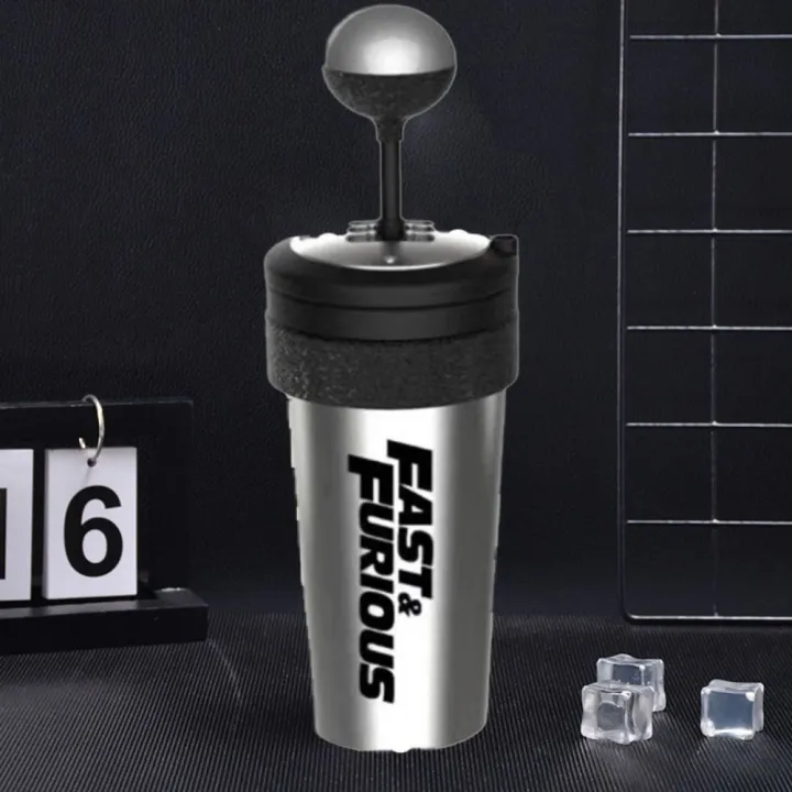 Real Experience Plastic Rocker Shift Style Water Cup Portable with Lid ...