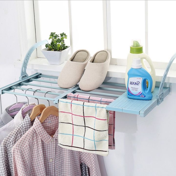 Adjustable Hanging Windowsill Drying Rack | Foldable Balcony & Radiator ...
