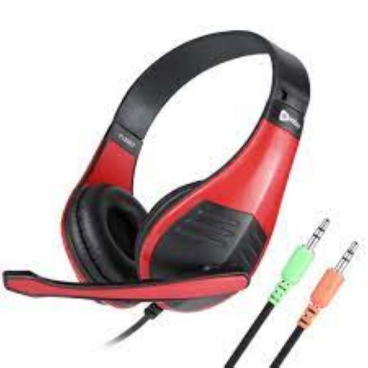 Wired Headphone with Mic |(Red Over the Ear ) | Daraz.com.np