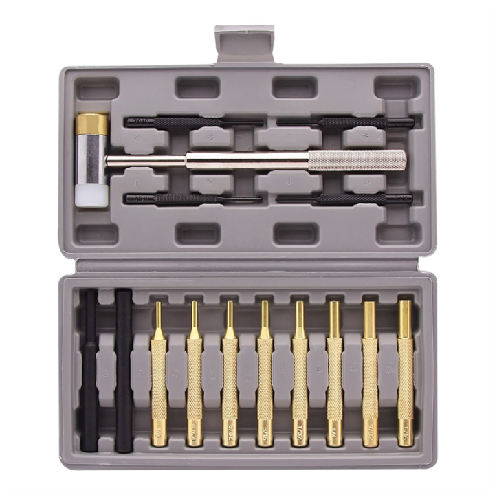 Professional Roll Pin Punch Set & Hammer Accessories with Brass, Steel ...