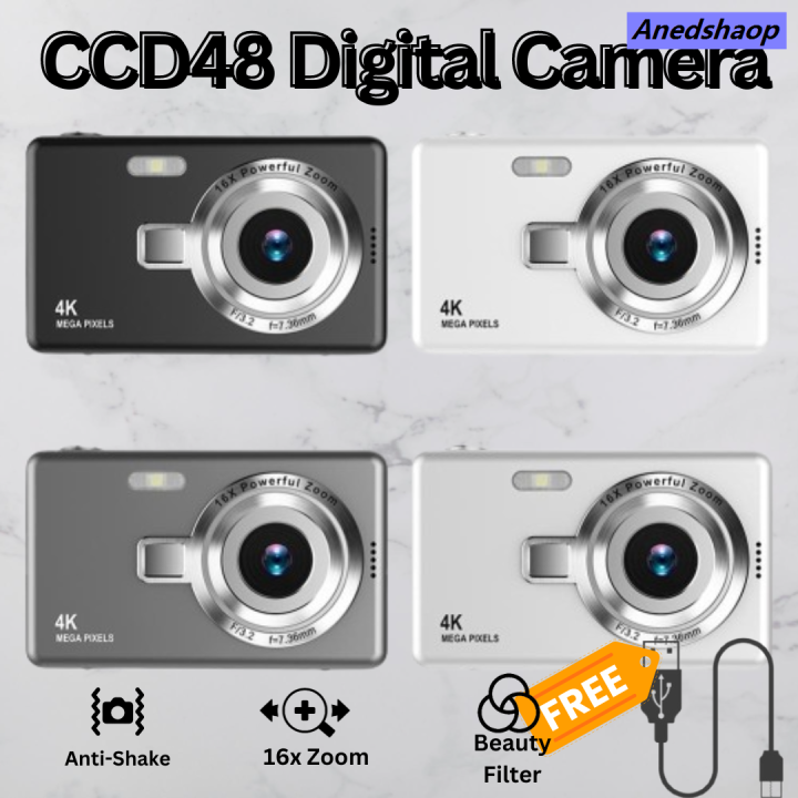 Anedshaop CCD Digital Camera Mini CCD48 4K HD 1080P High Pixel Entry ...