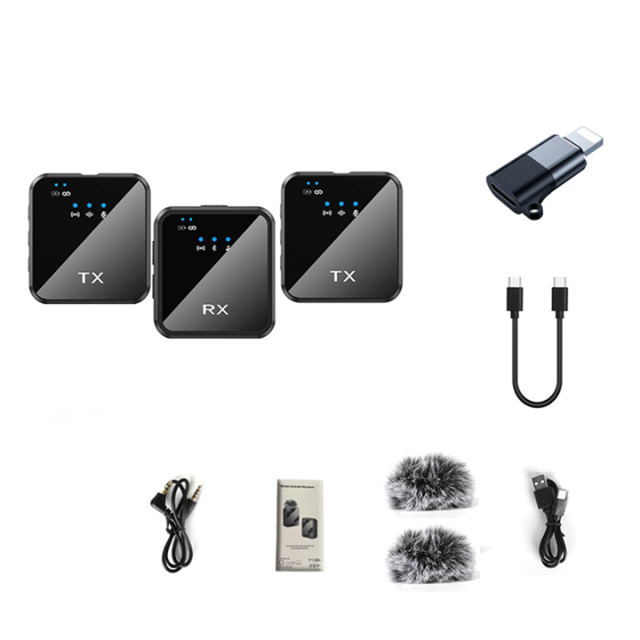 Wireless Noise Canceling Microphone System Portable Collar Clip ...