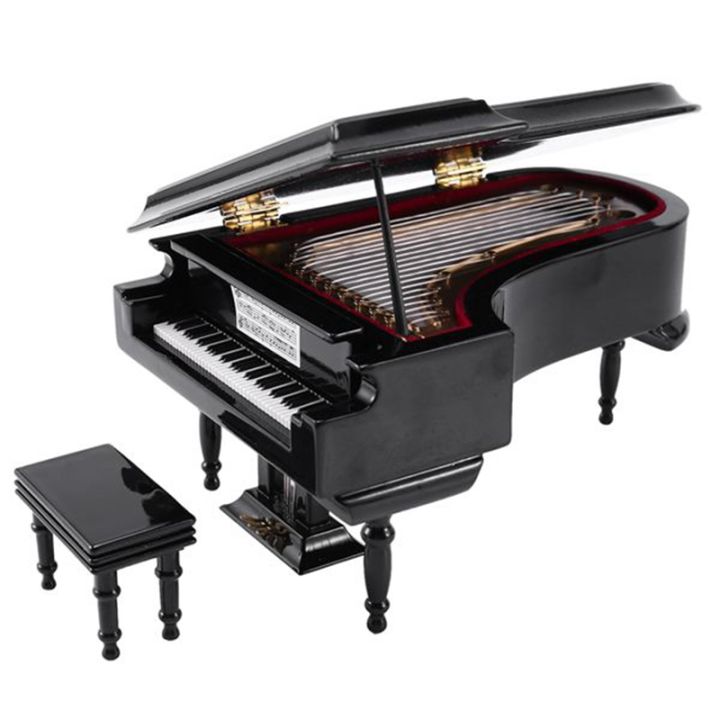 Miniature Grand Piano Model Kit Musical Instrument with Chair,for Home ...