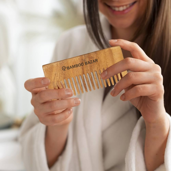 Neem Wood Detangling-Sampoo Comb | Daraz.com.np