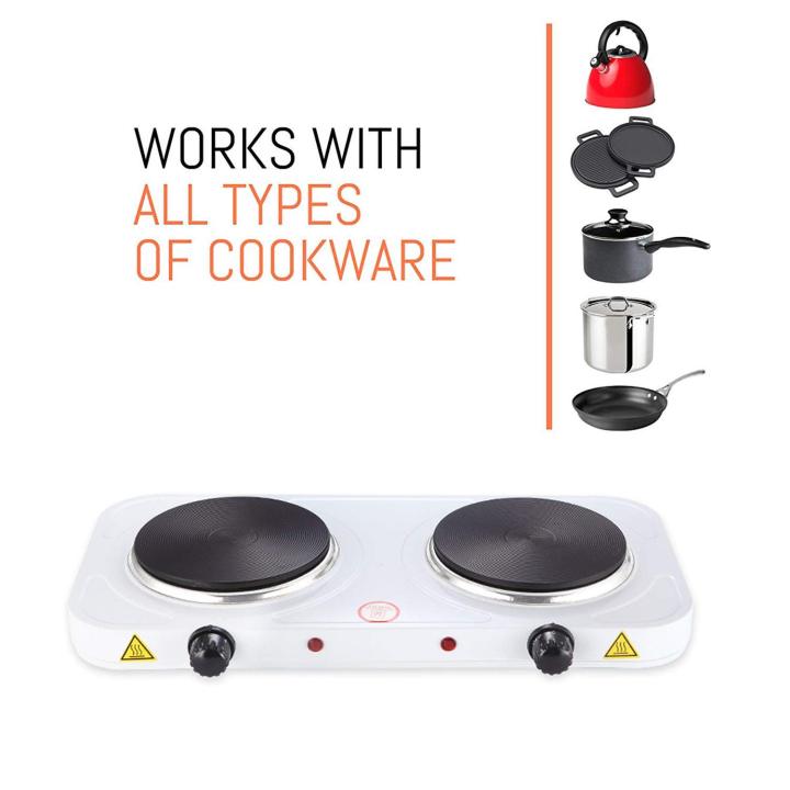 Dual Temperature Electric Cooking Mini 2 Hot Plate Stove Chulo | Daraz ...
