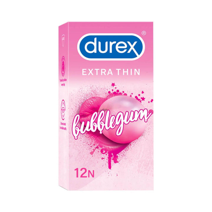 Durex Bubblegum Flavoured Condoms - 12 Count | 12 Pcs Per Pack | Daraz ...