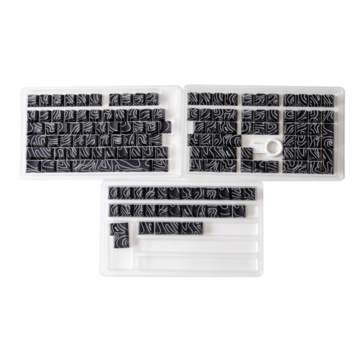131 Keys PBT Keycaps Set Thermally Sublimated Side Engraved Transparent ...
