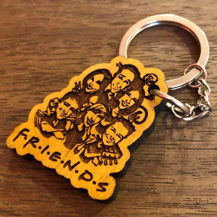 Friends - Series - All Natural Nepali/Nepalese Wood/Wooden Keyring ...