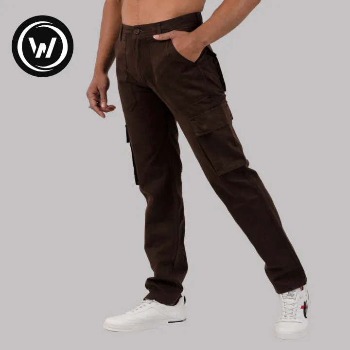 Wraon Coffee Premium Cotton Fancy Cargo Box Pant For Men - Fashion ...