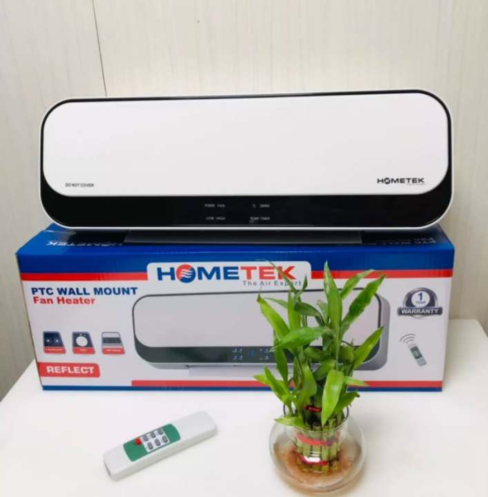 Hometek Wall Mount PTC Fan Heater with remote 2000 Watts | Daraz.com.np