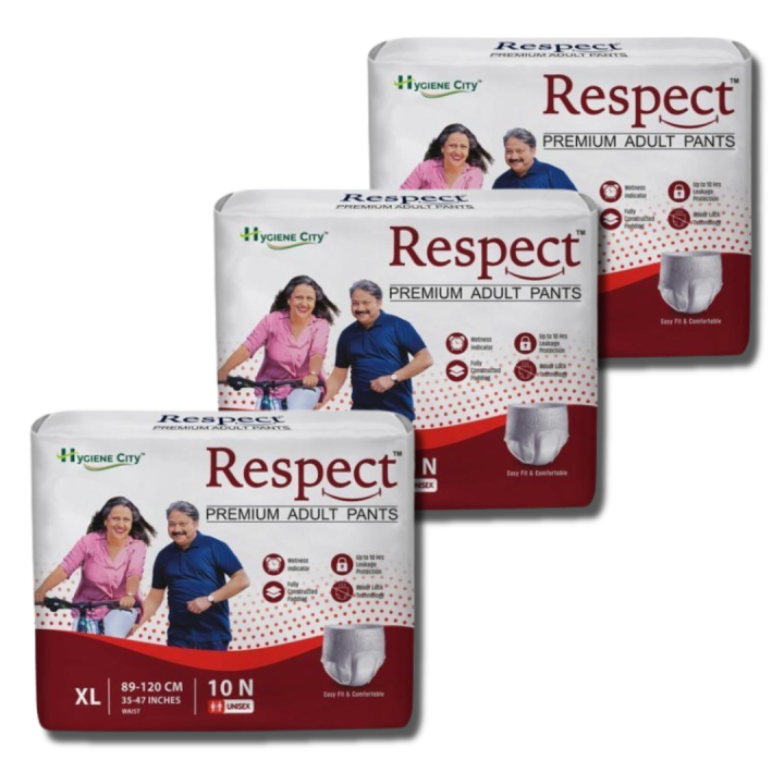 Respect Adult Diaper Pants Style for Unisex with Wetness Indicator (XL ...