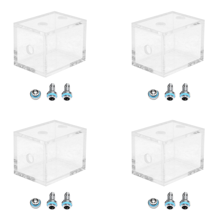 4X 200ml Acrylic Water Tank Cooler Water Cooling Radiator Pc Cpu Water ...