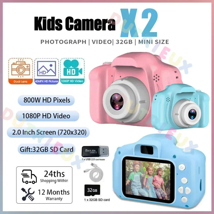 Mini Children Camera X2 Digital Vintage Camera Educational Toys Kids ...