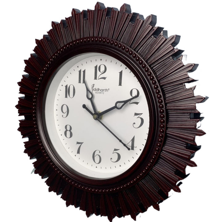 Wall clock- Fancy Design Round Shape White , 1,2,3,4 Numbering, Clear ...