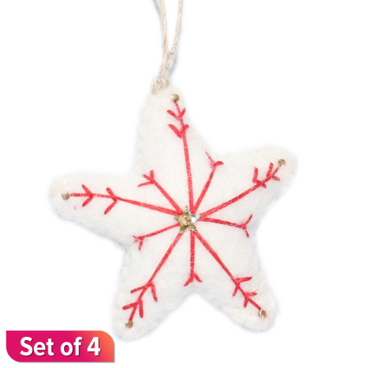 Wool Christmas Star Set Of 4 | Daraz.com.np