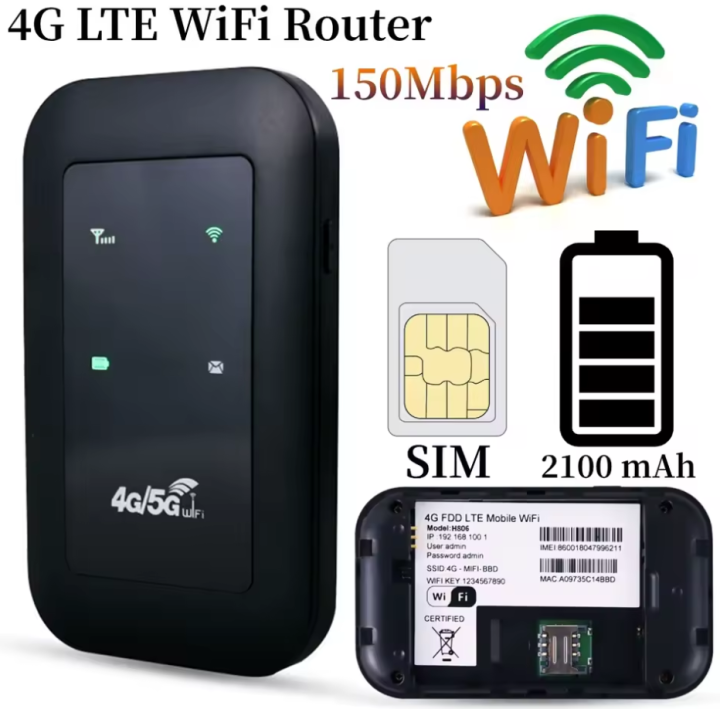 4G LTE Router Pocket 150Mbps WiFi Repeater Amplifier Network Expander ...