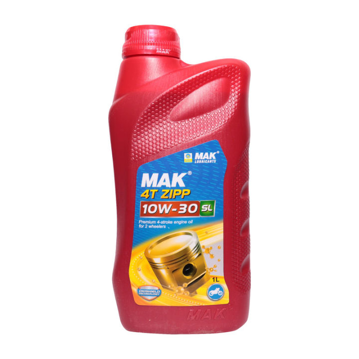 Mak Lubricants 4T ZIPP 10W-30 SL 4-Stroke Engine Oil 1L For Pulsar 150 ...
