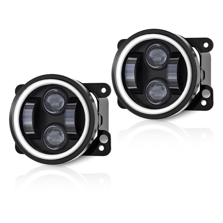 4 Inch Angel Eyes LED Fog Light Car Front Foglight | Daraz.com.np