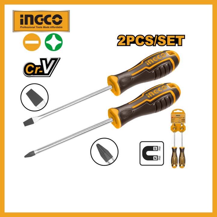 Ingco 2 Pcs Screwdriver Set HKSD0248 | Daraz.com.np