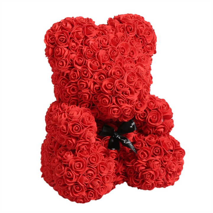 Preserved Flower Bear Doll Pe Valentine'S Day Gift Ornaments Hug Bear ...