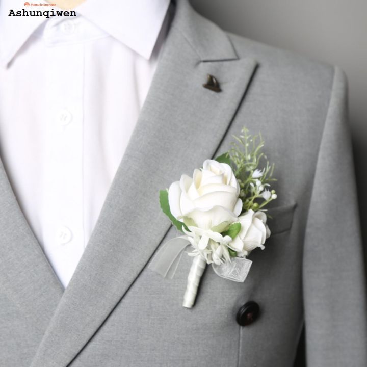 Ashunqiwen Profesional Imion Rose Flower Brooch Elegant Flower Shaped ...