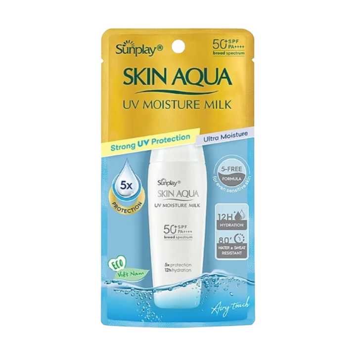Sunplay Skin Aqua UV Moisture Milk – SPF 50+ PA+++ | Lightweight & Hydrating Sunscreen (30g ...