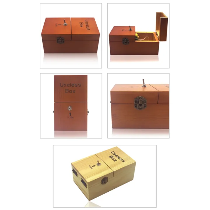 B Useless Box with Surprises Wooden Useless Box Fully Assembled Toy for ...