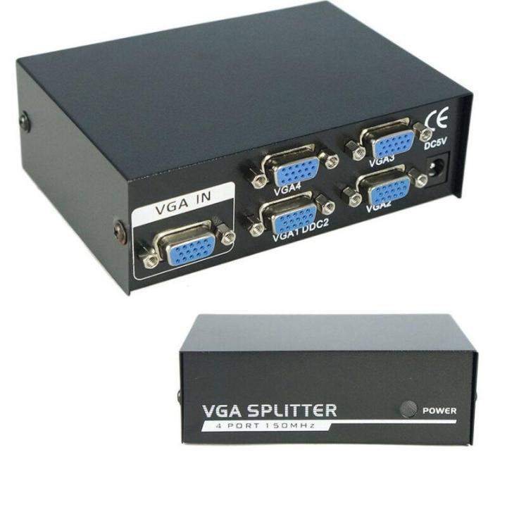 Vga Splitter 4 Port 150 Mhz (1 Input 4 Output) | Daraz.com.np