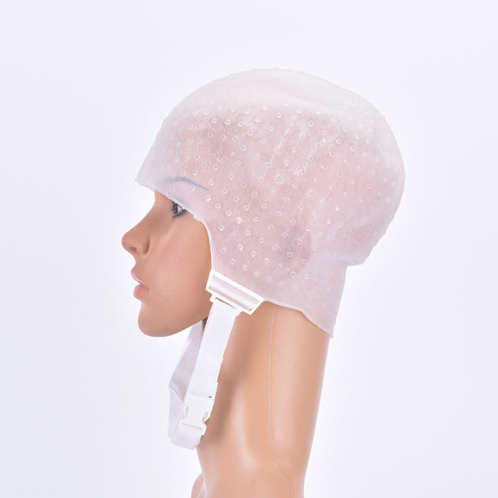 Silicone Hair Highlights Cap With Needle Reusable Hair Coloring Cap ...